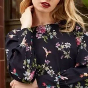 Oasis | Dresses | Oasis Midi Dress Nadia Lebedeva Birds Floral Bouquet ...